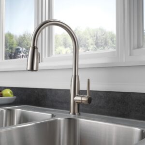 Peerless Faucet P188103LF-SS Apex Kitchen Integrated Pull Down Kitchen , Stainless