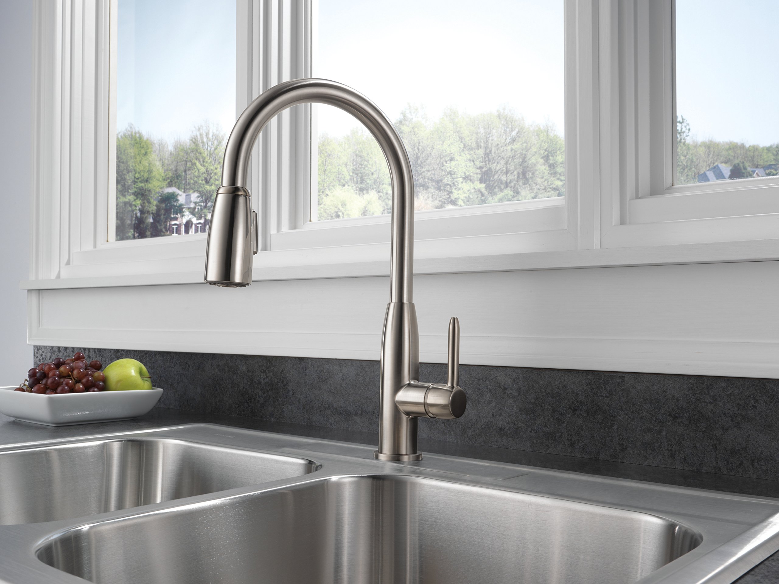 Peerless Faucet P188103LF-SS Apex Kitchen Integrated Pull Down Kitchen , Stainless