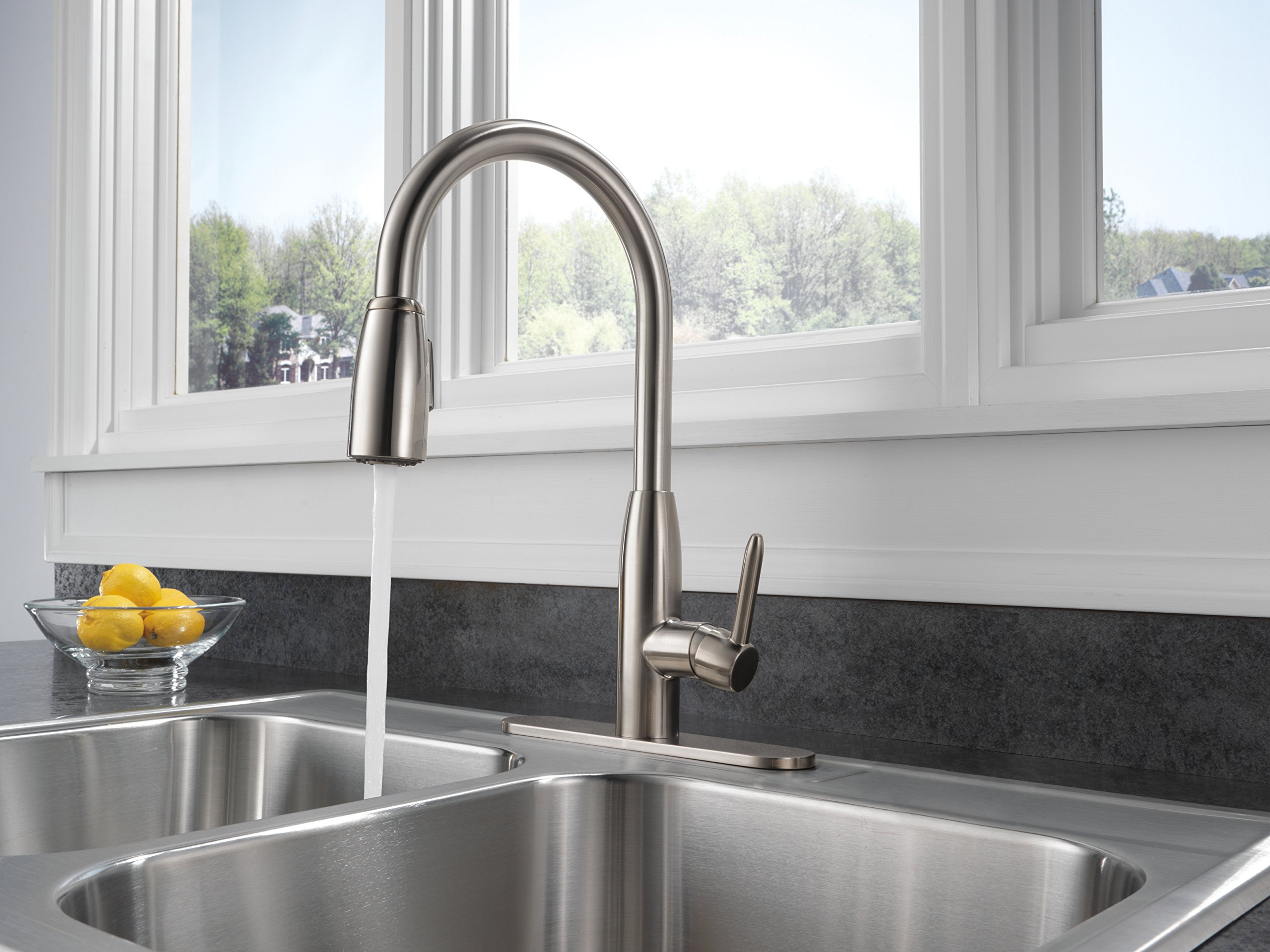 Peerless Faucet P188103LF-SS Apex Kitchen Integrated Pull Down Kitchen , Stainless