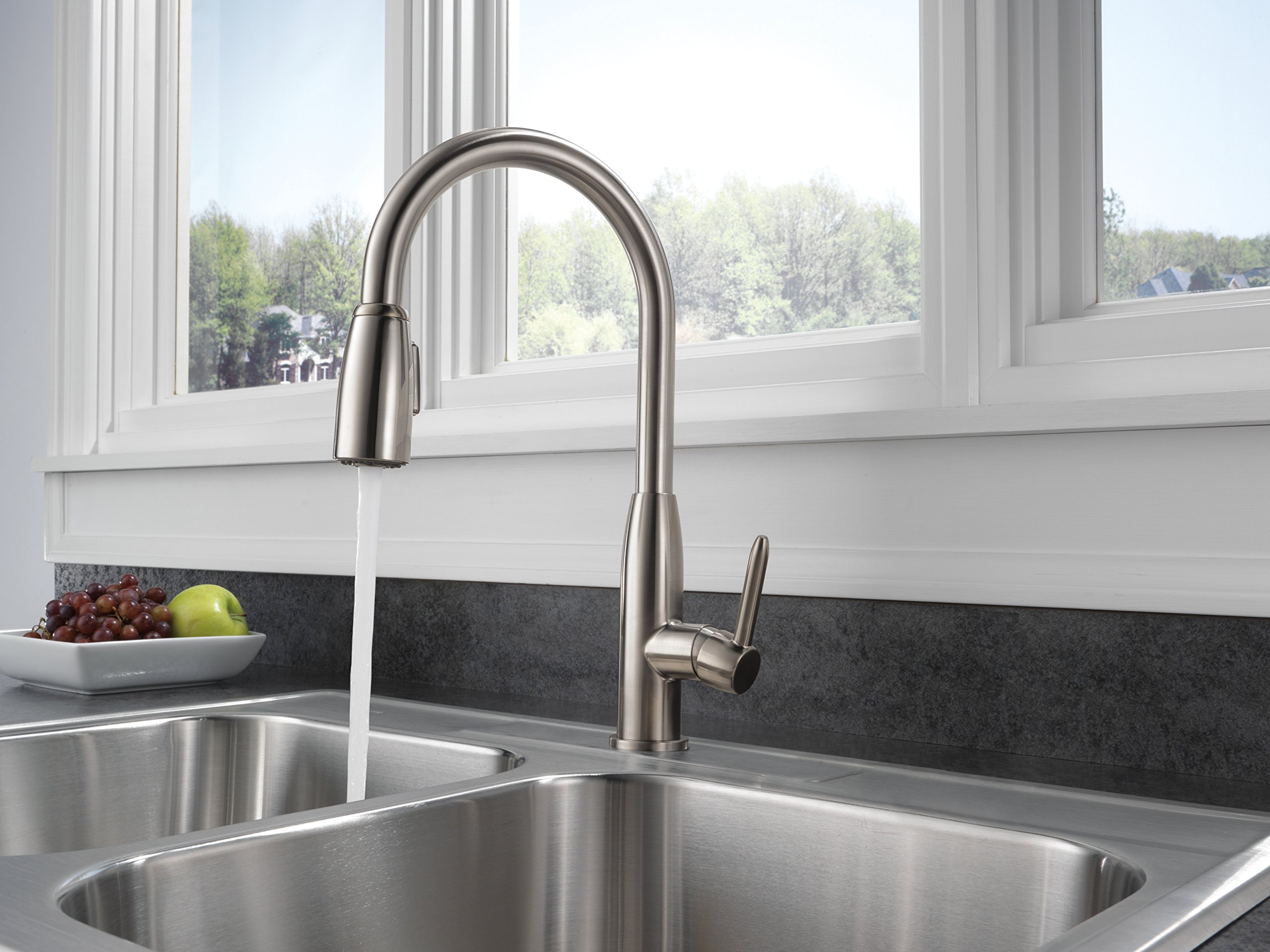 Peerless Faucet P188103LF-SS Apex Kitchen Integrated Pull Down Kitchen , Stainless