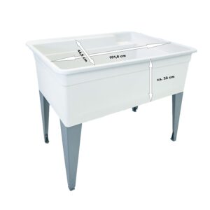 mustee 28cf big tub, 24" x 40", white