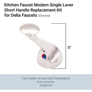 Kitchen Faucet Modern Single Lever Long Handle Replacement Kit for Delta Faucets, Chrome