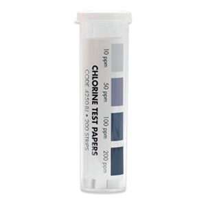 lamotte insta-test 4250-bj chlorine single factor test strip, 10-200ppm range (pack of 200)