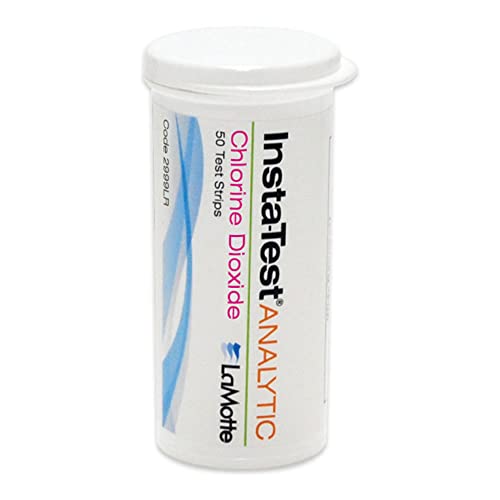 LaMotte Insta-Test 2999LR Chlorine Dioxide Single Factor Test Strip, 0-10ppm Range (Vial of 50 Strips)