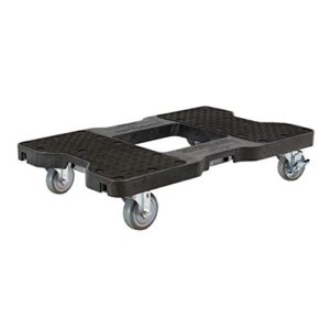 snap-loc 1500 lb black ops dolly (usa!) with steel frame, 4 inch casters and optional e-strap attachment