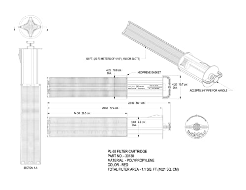 Polylok PL-68 Effluent Filter & Housing (Baffle/Tee)