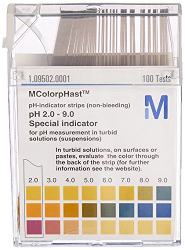 EMD Millipore 1.09502.0001 MColorpHast pH-Indicator Strip, 2.0-9.0 pH Range, Plastic Box (Pack of 100)