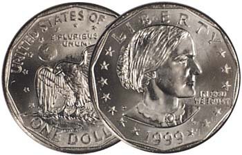 1999 P Single - Susan B. Anthony Dollar Uncirculated US Mint