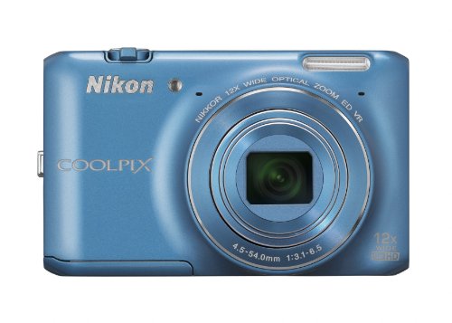 Nikon COOLPIX S6400 16 MP Digital Camera with 12x Optical Zoom and 3-inch LCD (Blue)