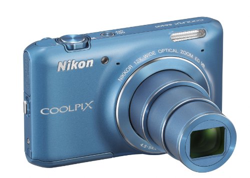 Nikon COOLPIX S6400 16 MP Digital Camera with 12x Optical Zoom and 3-inch LCD (Blue)