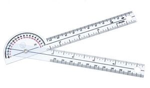 scrubsmart economy, lightweight plastic 6-3/4" pocket goniometer 180 degrees egm-425