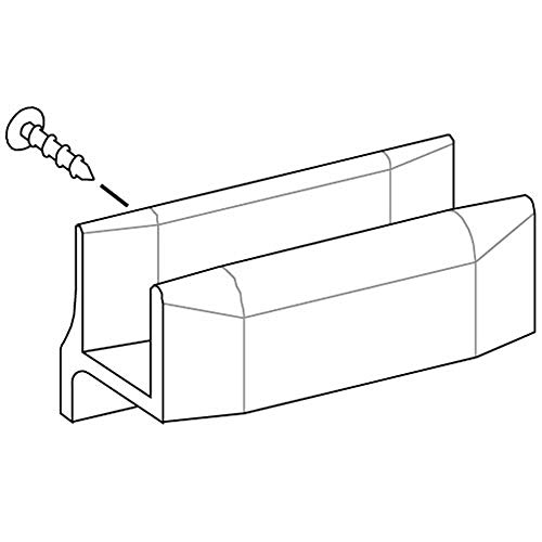 Clear Acrylic Sliding Shower Door Bottom Guide with Screw.