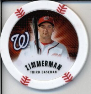 2013 topps chipz baseball poker chip - ryan zimmerman