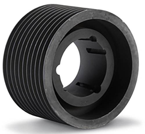 PVL75X8.1210 Ametric Poly V Pulley, Metric L Profile, 8 Grooves, 75 mm Pitch Diameter, Bored for a 1210 Taper Lock Bushing, (Mfg Code 1-023)