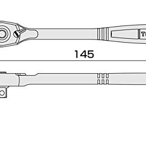 TONE RH3CH 3/8" Drive 72 Teeth Short Ratchet