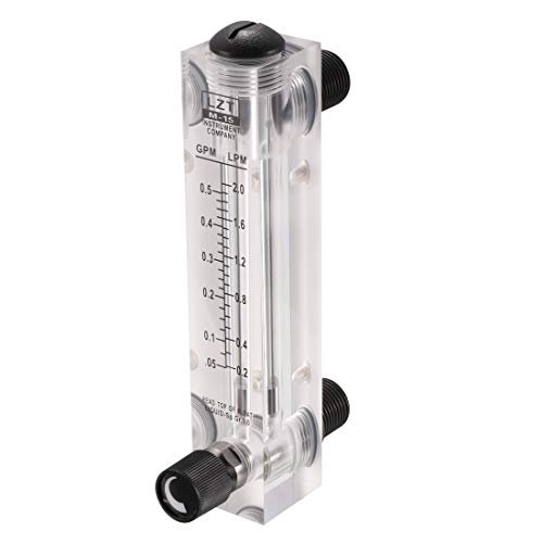 uxcell s14070200am8595 1/2" PT Thread 0.05-0.5GPM 0.2-2LMP Water Liquid Flow Meter Flowmeter