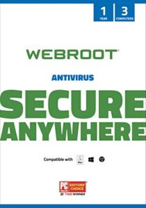 webroot antivirus software 2023 | 3 device | 1 year keycard delivery for pc/mac