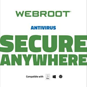 Webroot Antivirus Software 2023 | 3 Device | 1 Year Keycard Delivery for PC/Mac