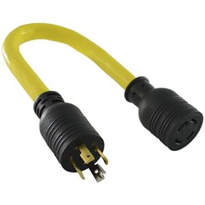 conntek pl1420l1430 pigtail power adapter, yellow with black