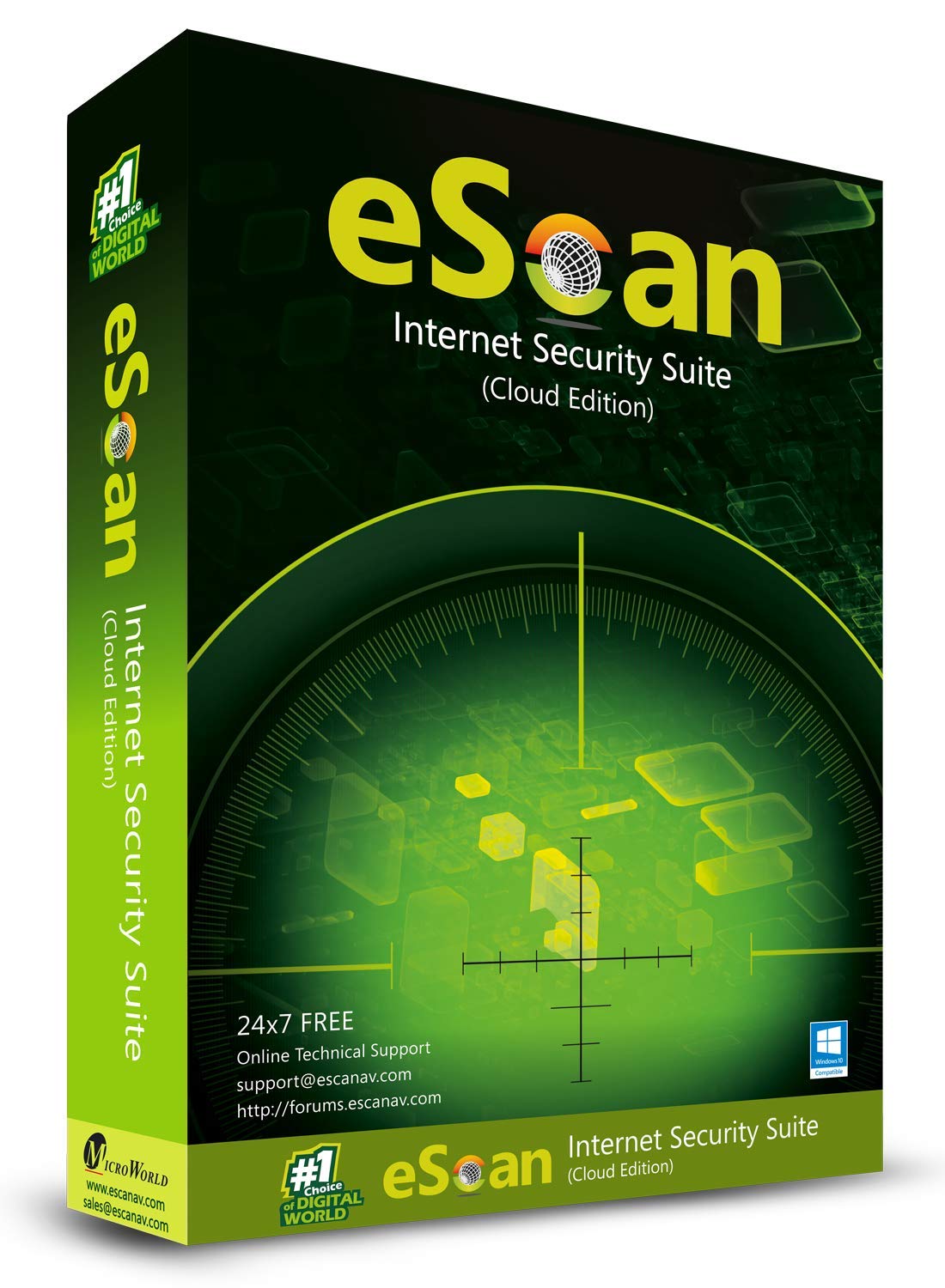 eScan Internet Security Suite with Cloud Security Anti Malware Software USB Security Two Way Firewall (Improved) |3 Devices 3 Years | complete Antivirus software 2019 [PC/Laptops]