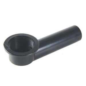 bathtub drain waste and overflow shoe pipe repair kit, 1-1/2 inch diameter, black abs