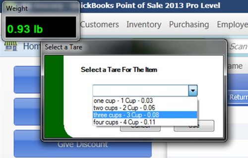 Ability Integrated Scale for Intuit QuickBooks Point of Sale with CAS PD2 and Cables