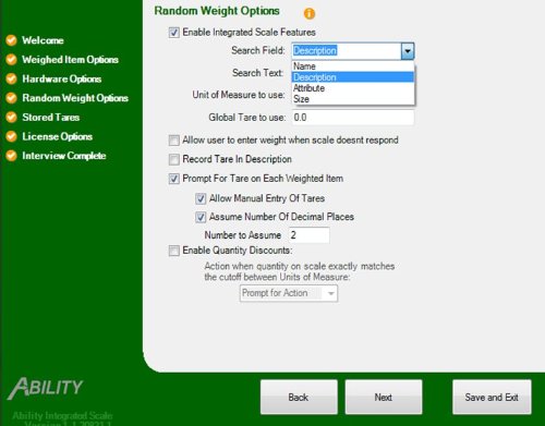 Ability Integrated Scale for Intuit QuickBooks Point of Sale with CAS PD2 and Cables