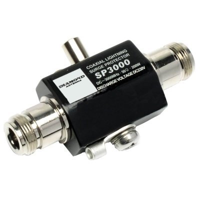 Diamond Original SP3000 DC-3000MHz Coax Surge Protector/Lightning Arrester - Connectors: N Female to N Female