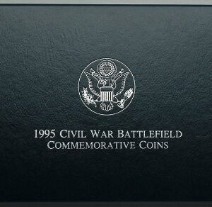 1995 Civil War Battlefield 2-Coin Commemorative Proof Set - Silver Dollar & Clad Half