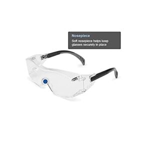 Gateway Safety 6966 Cover2 Safety Glasses Protective Eye Wear - Over-The-Glass (OTG), IR Filter Shade 5.0 Lens, Black Temple