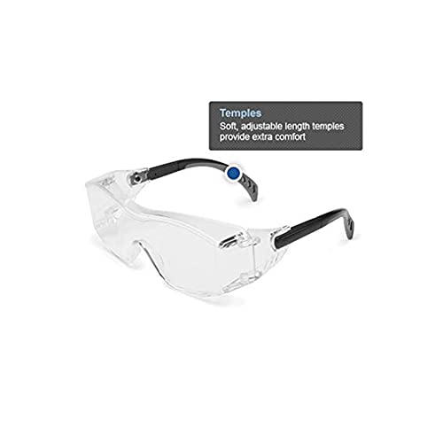 Gateway Safety 6966 Cover2 Safety Glasses Protective Eye Wear - Over-The-Glass (OTG), IR Filter Shade 5.0 Lens, Black Temple