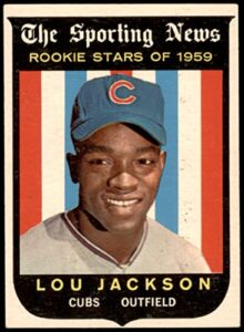 1959 topps # 130 lou jackson chicago cubs (baseball card) ex/mt cubs