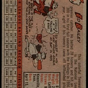 1958 Topps # 330 Ed Bailey Cincinnati Reds (Baseball Card) GOOD Reds