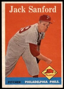 1958 topps # 264 jack sanford philadelphia phillies (baseball card) ex phillies