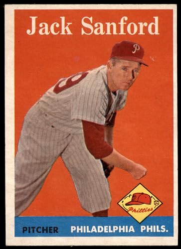 1958 Topps # 264 Jack Sanford Philadelphia Phillies (Baseball Card) EX Phillies