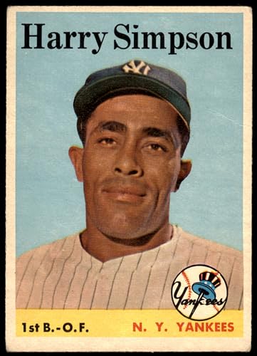 1958 Topps # 299 Harry Simpson New York Yankees (Baseball Card) GOOD Yankees