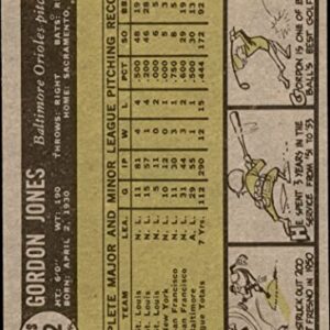 1961 Topps # 442 Gordon Jones Baltimore Orioles (Baseball Card) EX Orioles