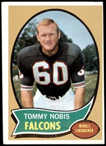 1970 topps # 40 tommy nobis atlanta falcons (football card) vg falcons