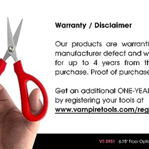 Vampire Tools vSHEARS - 6 1/4" Synthetic Fiber, Composite & Fiber Optic Shears - Kevlar, Aramid Fiber, Dyneema, Spectra, Dacron, Carbon Fiber: VT-2951 | A Cut Above All