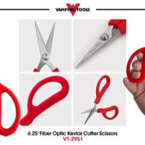 Vampire Tools vSHEARS - 6 1/4" Synthetic Fiber, Composite & Fiber Optic Shears - Kevlar, Aramid Fiber, Dyneema, Spectra, Dacron, Carbon Fiber: VT-2951 | A Cut Above All