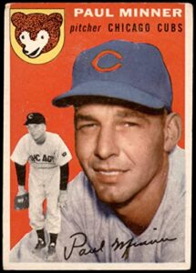 1954 topps # 28 paul minner chicago cubs (baseball card) dean's cards 2 - good cubs