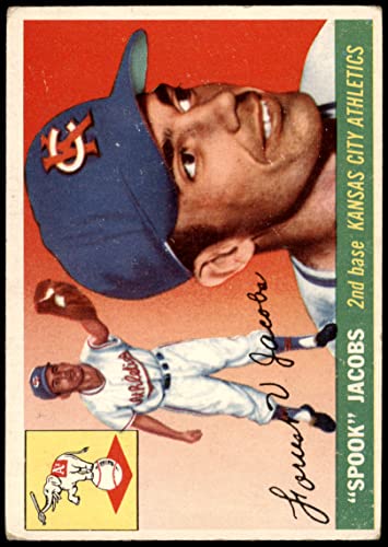 1955 Topps # 61 Spook Jacobs Kansas City Athletics (Baseball Card) Dean's Cards 2 - GOOD Athletics