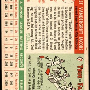 1955 Topps # 61 Spook Jacobs Kansas City Athletics (Baseball Card) Dean's Cards 2 - GOOD Athletics