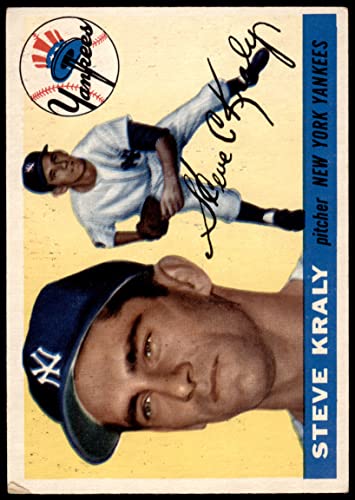 1955 Topps # 139 Steve Kraly New York Yankees (Baseball Card) Dean's Cards 2 - GOOD Yankees