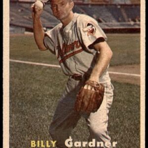 1957 Topps # 17 Billy Gardner Baltimore Orioles (Baseball Card) EX Orioles