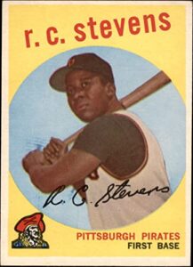 1959 topps # 282 r.c. stevens pittsburgh pirates (baseball card) ex pirates