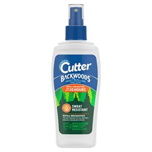 cutter backwoods insect repellent, mosquito repellent, repels mosquitos for up to 10 hours, 25 % deet, 6 fl ounce (pump spray)