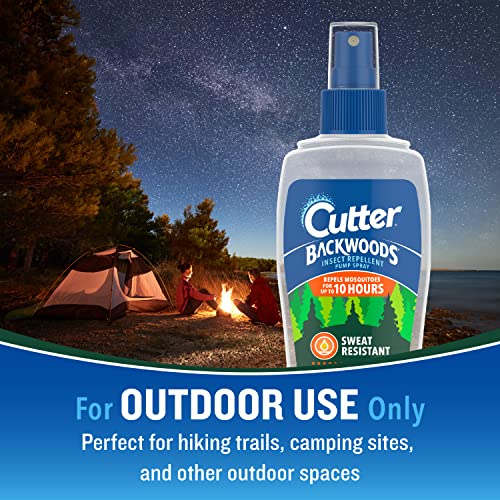 Cutter Backwoods Insect Repellent, Mosquito Repellent, Repels Mosquitos for Up To 10 Hours, 25 % DEET, 6 fl Ounce (Pump Spray)