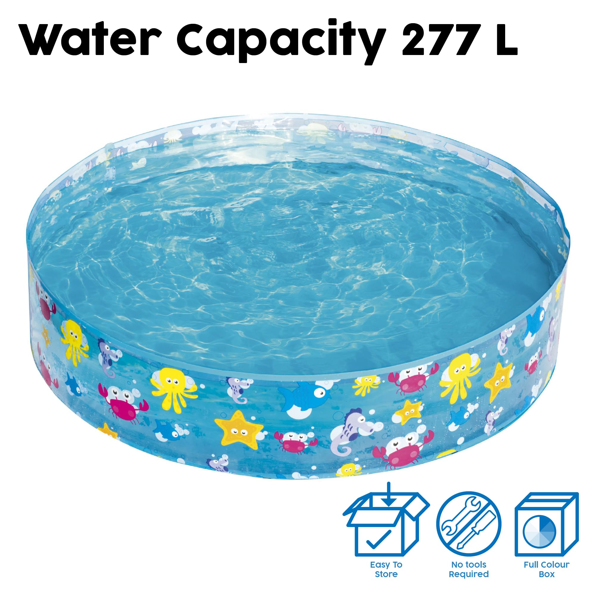 Bestway Fill-N-Fun Paddling Pool - 48 x 10 Inches, Blue, BW55028