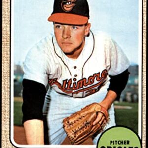 1968 Topps # 186 Eddie Watt Baltimore Orioles (Baseball Card) EX Orioles